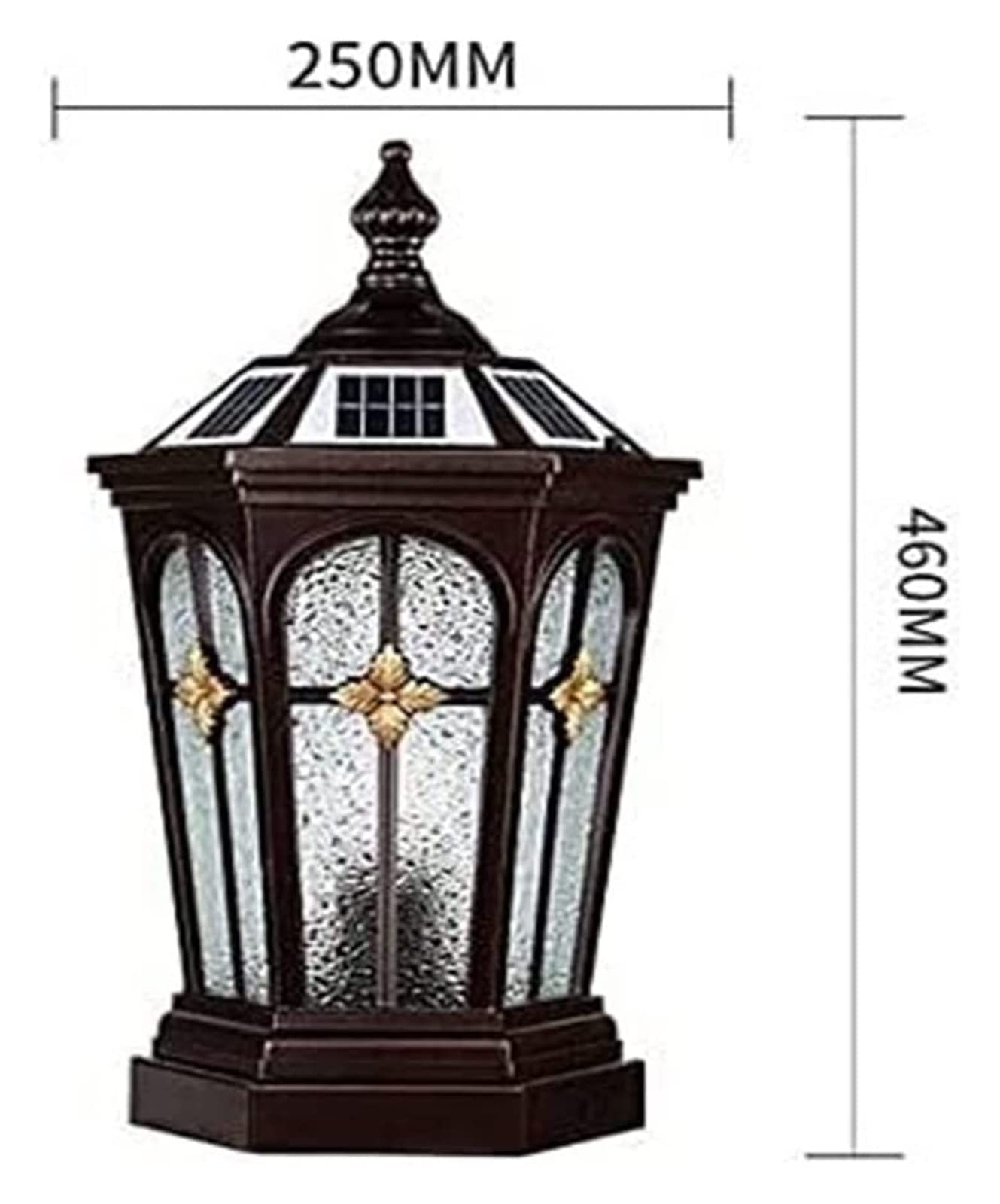 ONDIAN CHUNCIN - Outdoor LED Solar Bollard Column Lamp Deck Post Lamps Fence Column Pedestal Light Gate Bollard Pillar Light for Garden Villa Porch Decor Courtyard Living Stairs Corridor Aisle