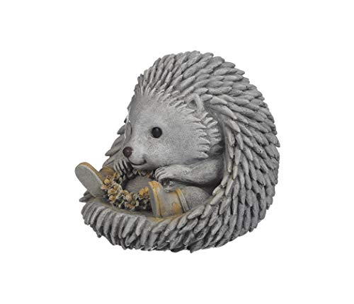Roman Garden - Hedgehog in Rain Boots Statue, 7.5H, Pudgy Pals Collection, Resin and Stone, Decorative, Garden Gift, Home Outdoor Decor, Durable, Long Lasting