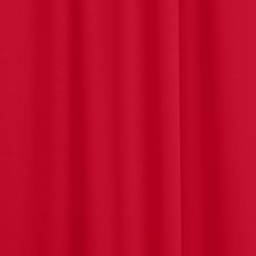 AK TRADING CO. 10 feet x 10 feet Polyester Backdrop Drapes Curtains Panels with Rod Pockets - Wedding Ceremony Party Home Window Decorations - RED (DRAPE-5x10-RED)