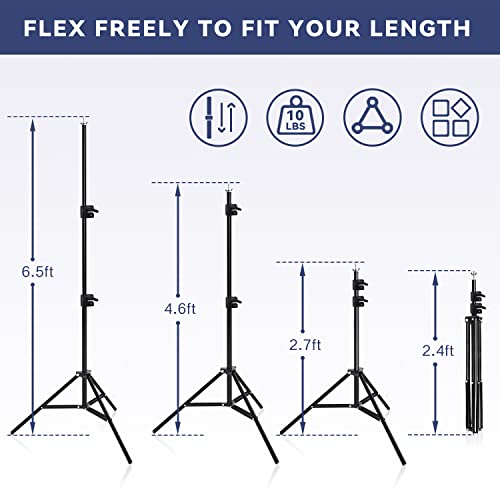 Backdrop Stand for Parties, IFKDNR Back Drop Adjustable Stand, 6.5ftx6.5ft Portable Background Stand for Baby Shower, Birthday Parties, Photo Studio