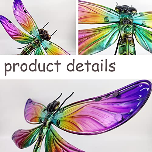 JOYBee Metal Dragonfly Wall Decor Outdoor Garden Fence Art,Hanging Decorations for Living Room, Bedroom