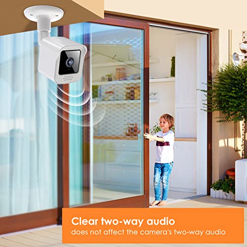 All-New Wall Mount for Wyze Cam V3 Camera (2-Pack),Compatible Wyze Spotlight Indoor/Outdoor Security Accessories Weatherproof Protective Cover and 360° Adjustable mounting Bracket Housing, White