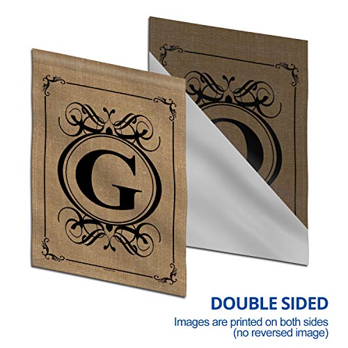 Anley Classic Monogram Letter G Garden Flag, Double Sided Family Last Name Initial Yard Flags - Personalized Welcome Home Decor - Weather Resistant & Double Stitched - 18 x 12.5 Inch