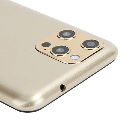 Zopsc 6.26in Screen Smart Phone,Face Recognition,Dual Card Dual Standby,Up to 128GB Storage (Gold)