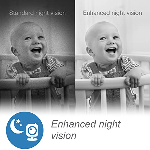 VTech RM7764HD 1080p WiFi Remote Access Baby Monitor, 360° Pan&Tilt, 7” 720p HD Display, HD Night Vision, Soothing Sounds, 2-Way Talk, Temperature Sensor, Motion Detection, iOS & Android