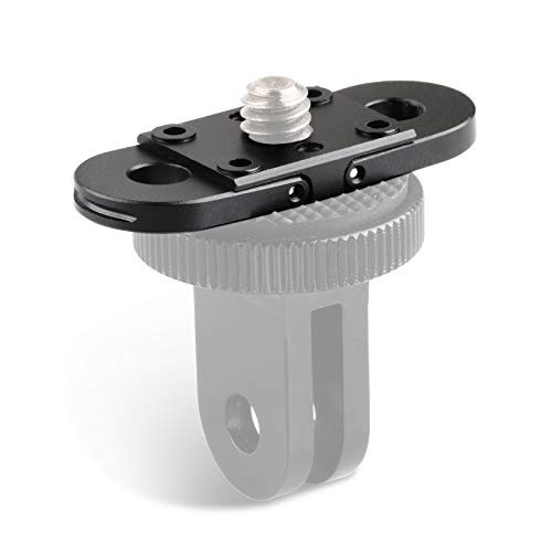 HSU Replacement Folding Fingers Compatible with Go Pro Hero 11 Hero 10 Hero 9 Hero 8 Black Max, Replacement Adapter Mount with 1/4 Tripod Connector Port for Housing Handle Monopod Mount