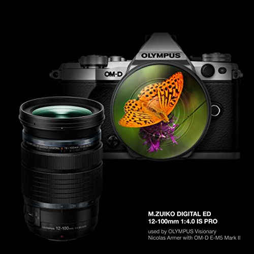 OM SYSTEM OLYMPUS M.Zuiko Digital ED 12-100mm F4.0 IS PRO For Micro Four Thirds System Camera, High Magnification Zoom lens, Weather Sealed Design, MF Clutch, L-Fn Button