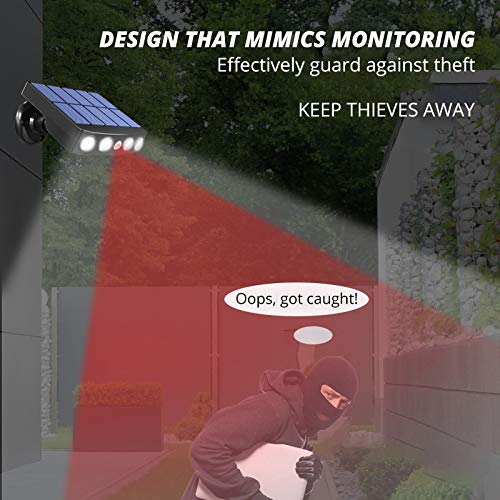 EUAONYA Solar Powered Fake Security Camera, Solar Wall Light Outdoor Solar-Powered Garden Lamp,Motion Sensor Waterproof Spotlights for Garden Path Street, IP65 Waterproof