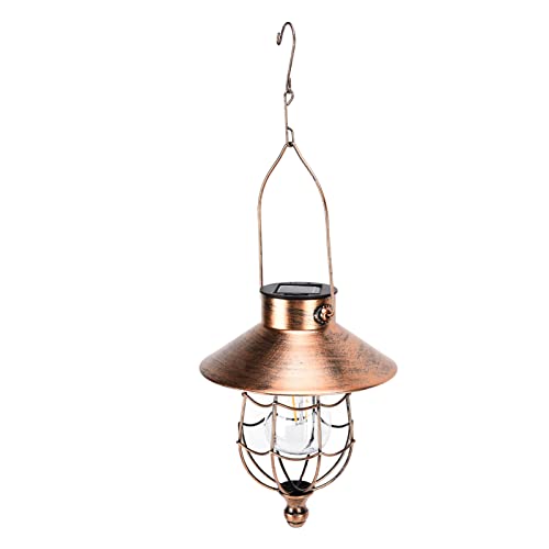 Outdoor Solar Lanterns, Vintage Solar Lights Waterproof Metal Vintage Solar Powered Lights for Garden Patio
