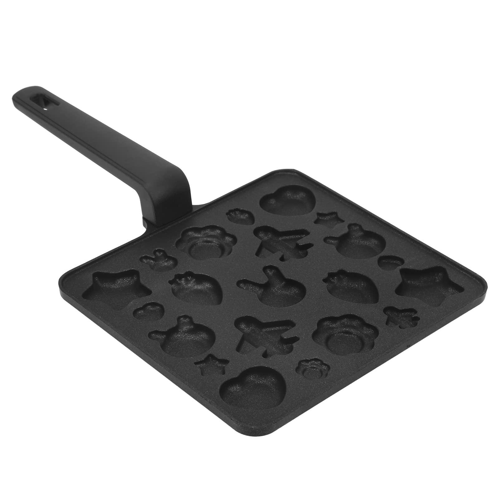 Topyond Non-Stick Frying Pan,Portable Aluminum Alloy Geometric Model, Biscuits Making Grill Pan, for Home Kitchen, Cute Animal Cookies,Mini Pancake Cooking