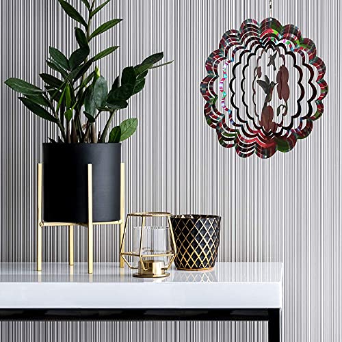 Wind Spinner 360 Degree Hanging Stainless Steel Hummingbird Indoor Outdoor Garden Decoration