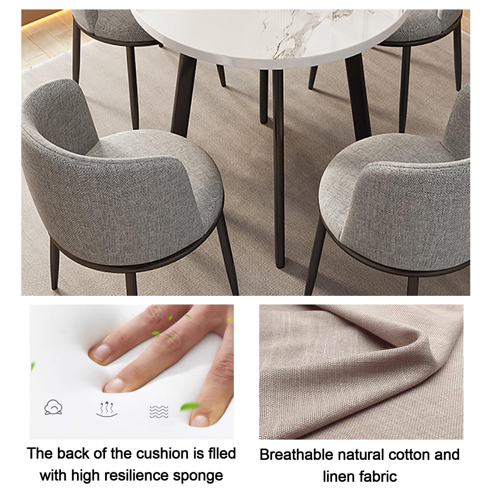 Round Conference Table,Office Reception Room Club Table And Chair Set,small Conference Table For 4,Reception Table And Chair Combination Negotiation Table Office Shops Meetings Small Round Tables ( Si