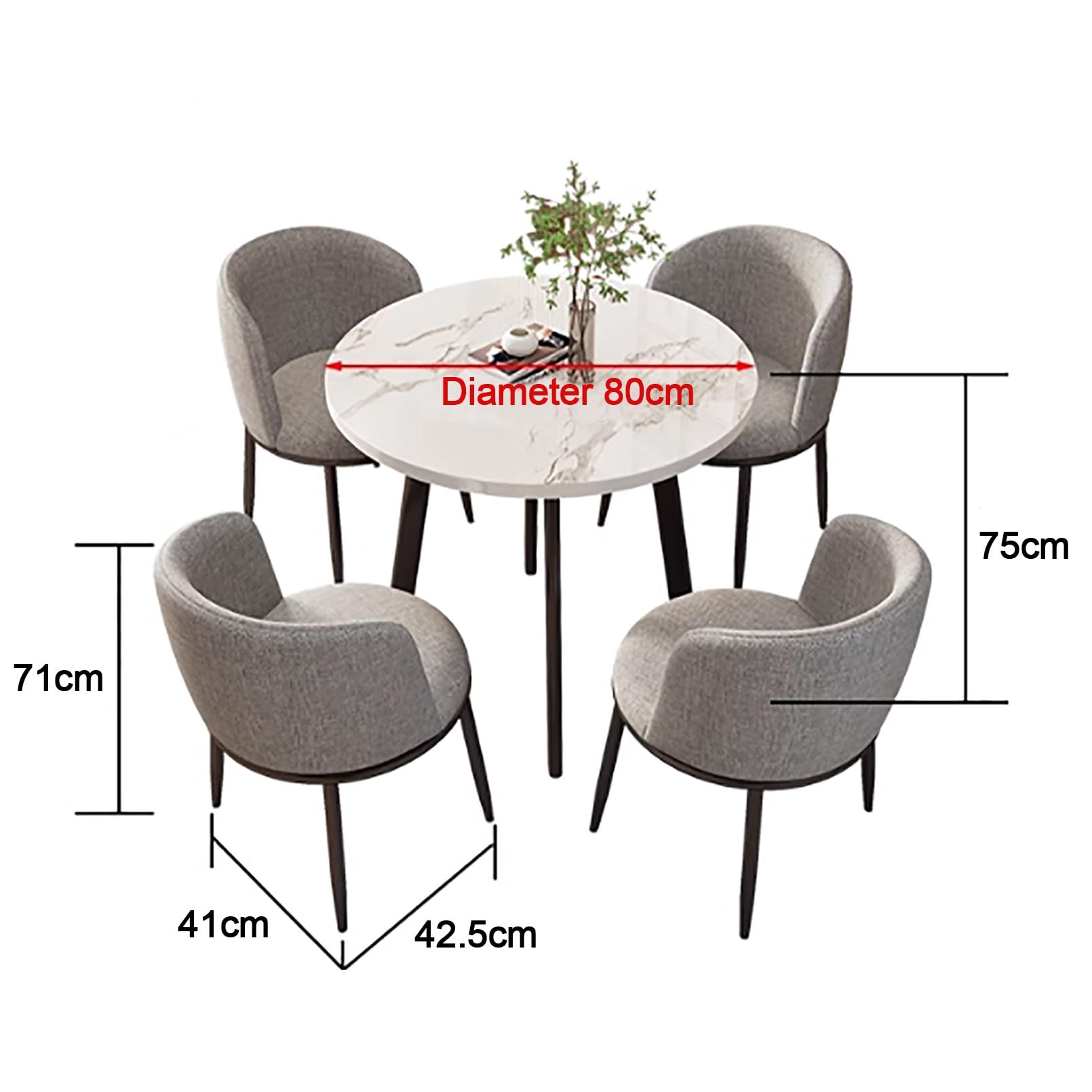 Round Conference Table,Office Reception Room Club Table And Chair Set,small Conference Table For 4,Reception Table And Chair Combination Negotiation Table Office Shops Meetings Small Round Tables ( Si