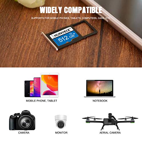 512GB Micro SD Card High Speed MicroSD Class 10 Memory Card for Smartphones,Action Cameras,Tablets and Drone