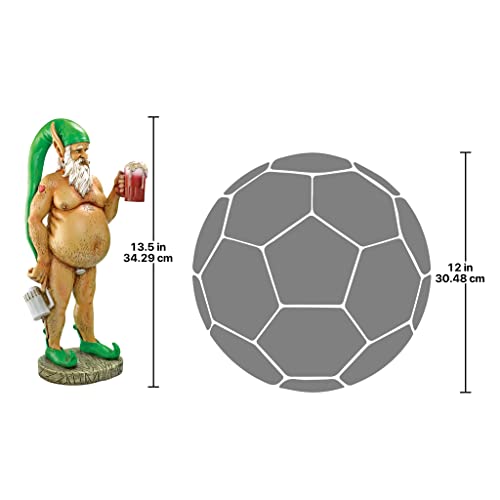 Design Toscano QM14020 Garden Gnome Statue - Oktoberfest Otto Fully Krausened Elf Gnome - Naughty Gnomes - Drunk Gnome,full color