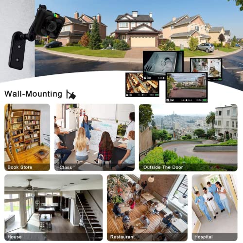 Phouqtem Mini Hidden Camera Wireless spy Camera Portable Nanny Camera HD 1080P Camera with Night Vision and Motion Detection for Home Outdoor Office Features Small Camera