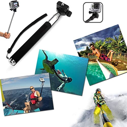 VVHOOY Universal Action Camera Accessories Bundle Head Chest Strap Mount/Selfie Stick/Floating Hand Grip Compatible with Dragon Touch/AKASO EK7000 Brave 4 5 6 7 LE V50X/GoPro Hero 11 10 9 8 7