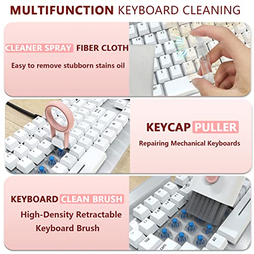 9-in-1 Cleaner Kit for Laptop Screen Keyboard Airpod,Portable Cleaning Pen Brush Tool for Electronics/Earbud/Phone/Laptop/Bluetooth/iPad/Earphones/Computer/Camera (5ml Screens Cleaners Spray)