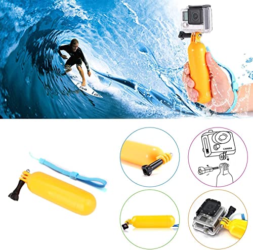 VVHOOY Universal Action Camera Accessories Bundle Head Chest Strap Mount/Selfie Stick/Floating Hand Grip Compatible with Dragon Touch/AKASO EK7000 Brave 4 5 6 7 LE V50X/GoPro Hero 11 10 9 8 7
