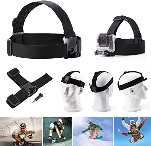VVHOOY Universal Action Camera Accessories Bundle Head Chest Strap Mount/Selfie Stick/Floating Hand Grip Compatible with Dragon Touch/AKASO EK7000 Brave 4 5 6 7 LE V50X/GoPro Hero 11 10 9 8 7