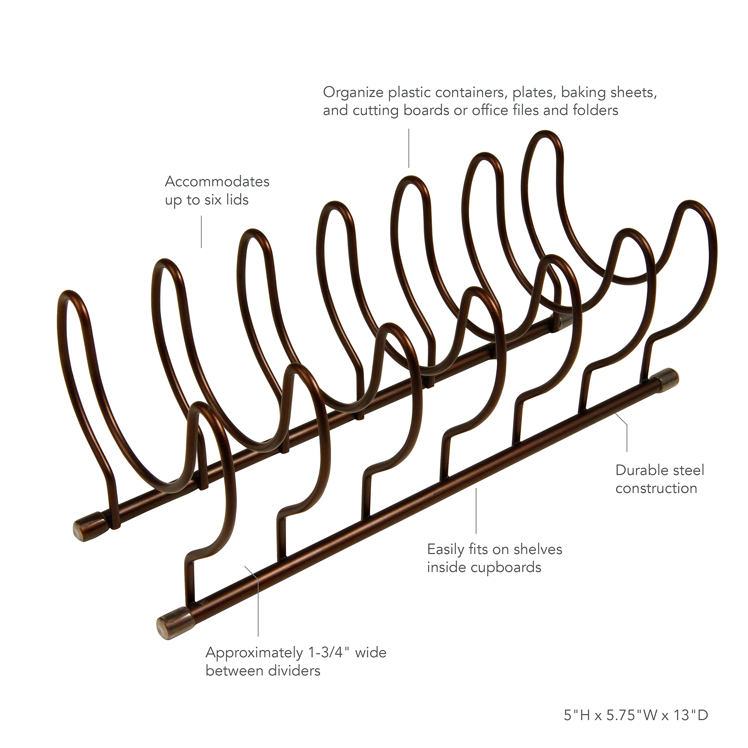 Spectrum Euro Lid Organizer Bronze