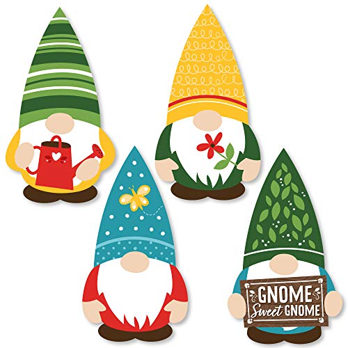 Big Dot of Happiness Garden Gnomes - DIY Shaped Forest Gnome Party Cut-Outs - 24 Count