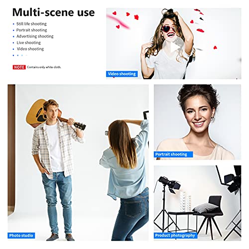 Neewer 6x9 feet/1.8x2.8 Meters Photo Studio 100 Percent Pure Polyester Collapsible Backdrop Background for Photography, Video and Television (Background Only) - White