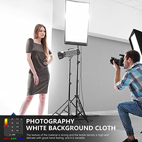 Neewer 6x9 feet/1.8x2.8 Meters Photo Studio 100 Percent Pure Polyester Collapsible Backdrop Background for Photography, Video and Television (Background Only) - White