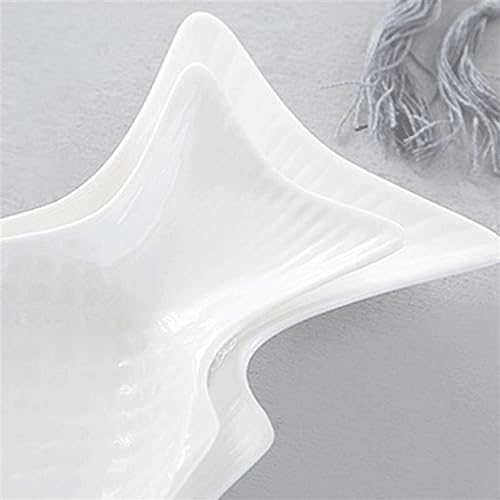 PacuM ?Kitchen Dinner Plates Sets Creative Fish-Shaped Ceramic Plate Household Fish Plate Steamed Fish Plate Restaurant Snack Plate Kitchen Tableware Ceramic Flat Plates Set Plate