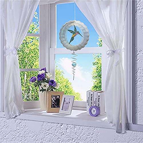 UOUDIO Metal 3D Wind Spinner Suit,Indoor Outdoor Garden Decoration, Glass Ball Decoration Crafts Ornaments