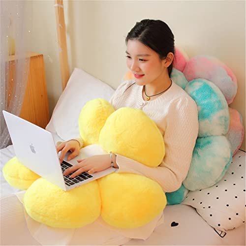 AZCHEN Flower Pillow Patio Furniture Cushions Standard Throw Pillow Home Chair Cushion Decorative Pillow Cushion (19.6inch, Beige)