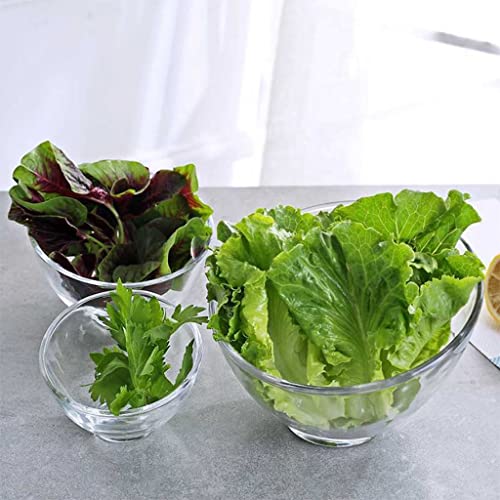 EERINESS Dinner Plates Soup Bowls Glass Bowl Salad Bowl Glass Bevel Bowl Seasoning Bowl Juice Cutlery Tableware Ramen Bowl (Size : M2pcs)