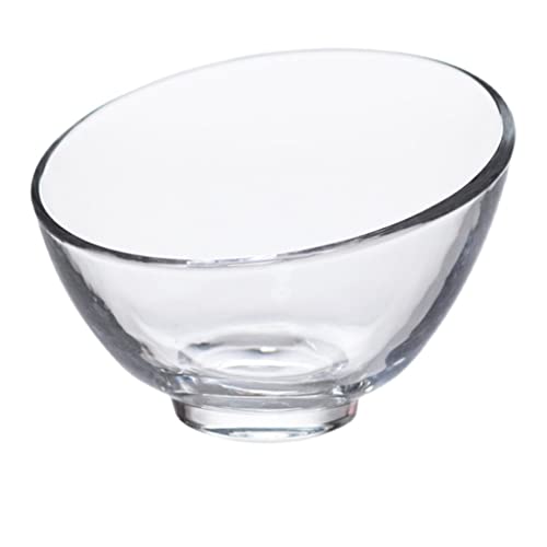 EERINESS Dinner Plates Soup Bowls Glass Bowl Salad Bowl Glass Bevel Bowl Seasoning Bowl Juice Cutlery Tableware Ramen Bowl (Size : M2pcs)