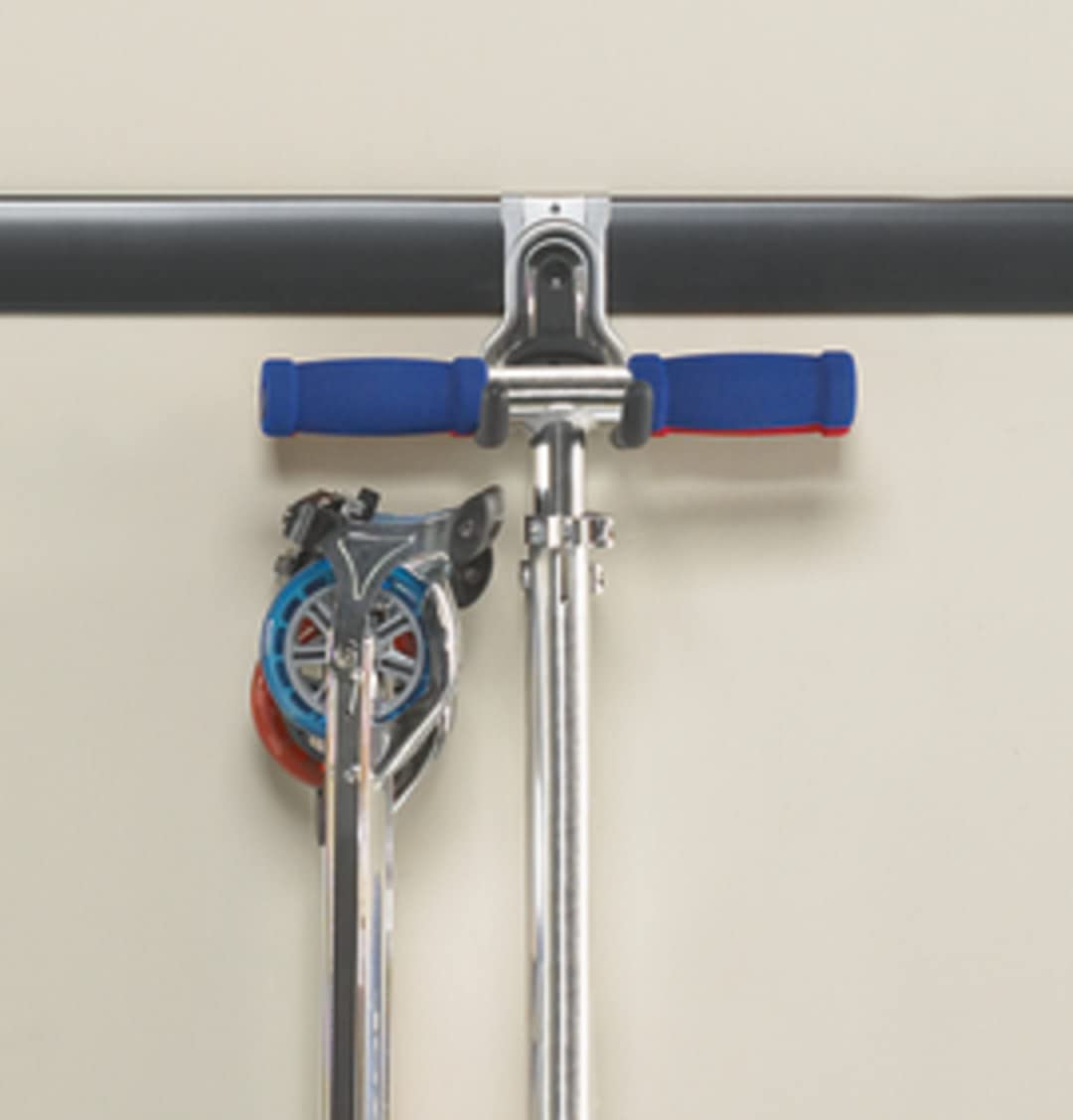 Rubbermaid Rail Garage Organization Multi-Purpose Hook, Wall Mounted Storage System, Direct Mount into FastTrack Garage Rail, Holds up to 50 pounds - Satin Nickel (1784459)