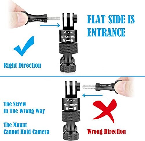 Bike Handlebar Mount for GoPro (360° Rotation and Lock Any Direction) 0.6-1.3inch All Aluminum Bike/Motorcycle Handlebars Seat Post Ski Pole Mount for Gopro Hero 11/10/9/8/7/6/5/4/ Action Camera