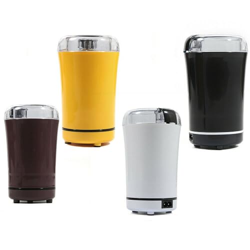 Xuthusman 110V Electric Coffee Bean Grinder Nut Seed Herb Grind Spice Crusher Mill Blender Mini 150W (Dark Reddish Purple)