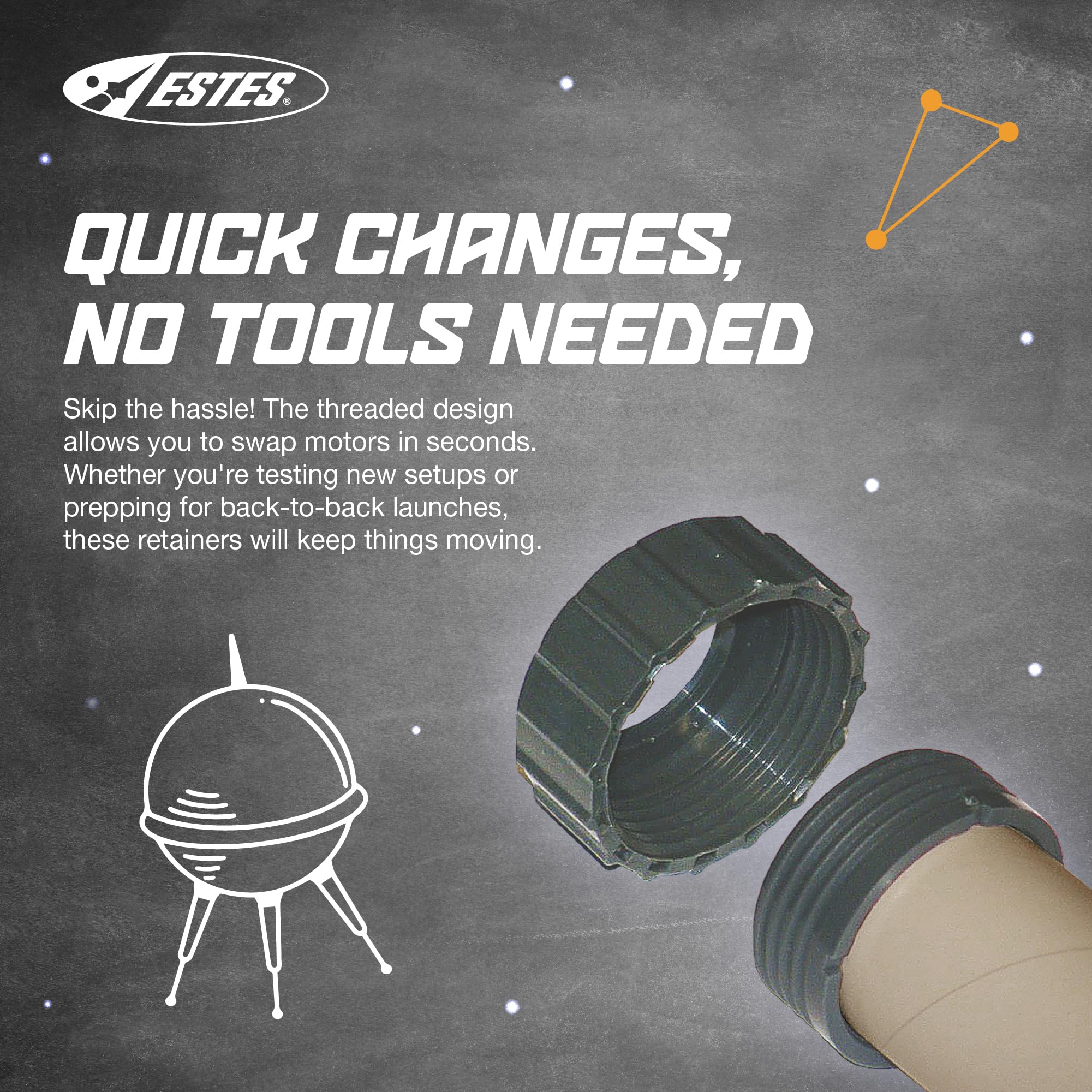Estes 29-mm Motor Retainer Set Brown/a
