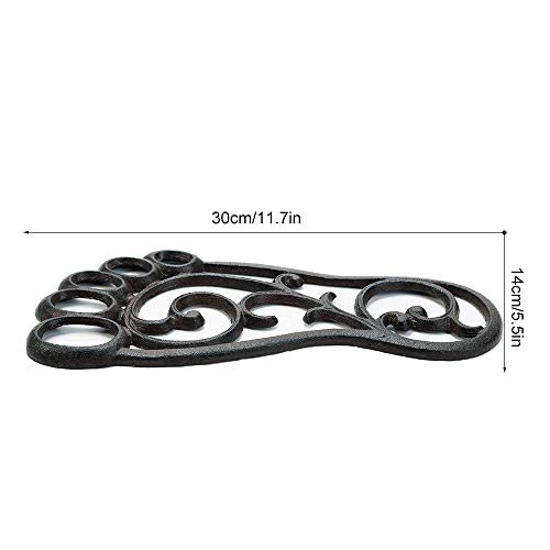 Sungmor Heavy Duty Cast Iron Stepping Mat - Retro Style Left & Right Footprint Front Door Mat Ground Decor - Outdoor Garden Lawn Panel Decorative Stepping Metal Stone - 11.8x5.5Inch & 1 Pair Pack