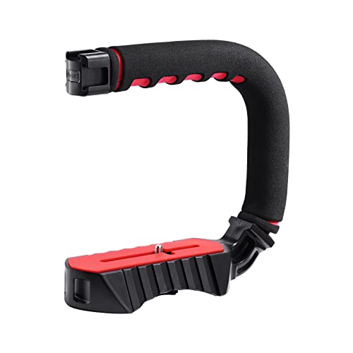 ULANZI U-Grip Pro Handheld Video Rig Steadicam with Triple Cold Shoe, Stabilizing Handle Grip Compatible for iPhone 13 12 Pro Max Xs 8 7 Plus GoPro 10 9 8 Canon Nikon Sony DSLR Cameras