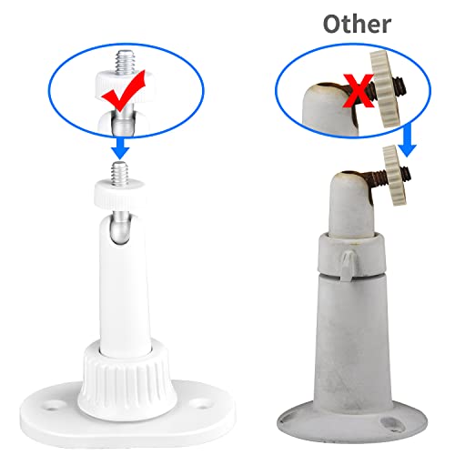 2Pack Strong Adhesive Wall Mount Compatible with Ring Stick Up Cam Wired/Battery and Ring Indoor Cam HD Security Camera,360 Degree Adjustable Mounting Bracket for Camera with 1/4 Screw Head