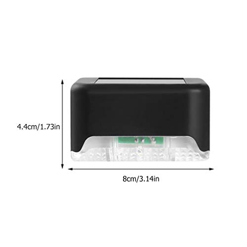 Cabilock Solar Led Lantern 4pcs Led Solar Lights for Fence Solar Powered Steps Light Outdoor Led Lamp Decks Walkway Patio Stair Garden Rail Backyard Fences Post Lamp Wall Sconces Lamp