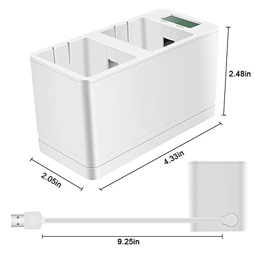 Feirsh Charger Station Gift for Arlo, Digital LED Screen Charging Station Compatible for Arlo Pro/Pro 2/Go Camera (No Batteries)