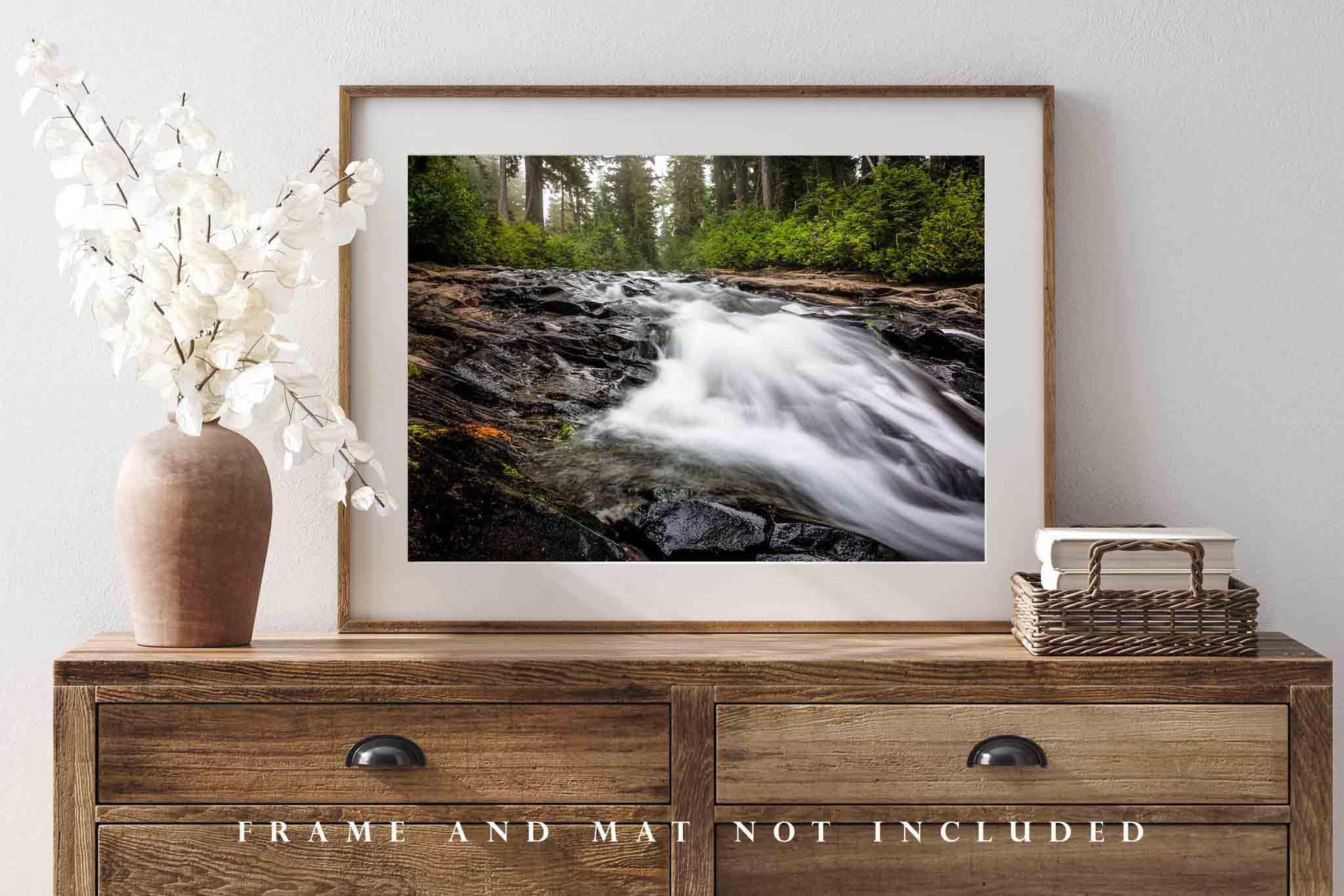 Pacific Northwest Photography Print (Not Framed) Picture of Paradise River Rapids in Mount Rainier National Park Washington State Forest Wall Art Nature Decor (40" x 60")