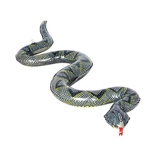 Tonxunuu 37 inch Inflatable Snake for Garden Pool Props and Halloween Decoration