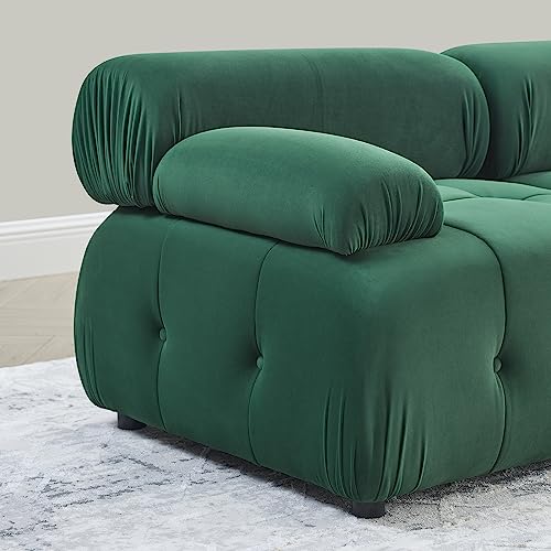 FANYE Green Velvet Button Tufted, 93"