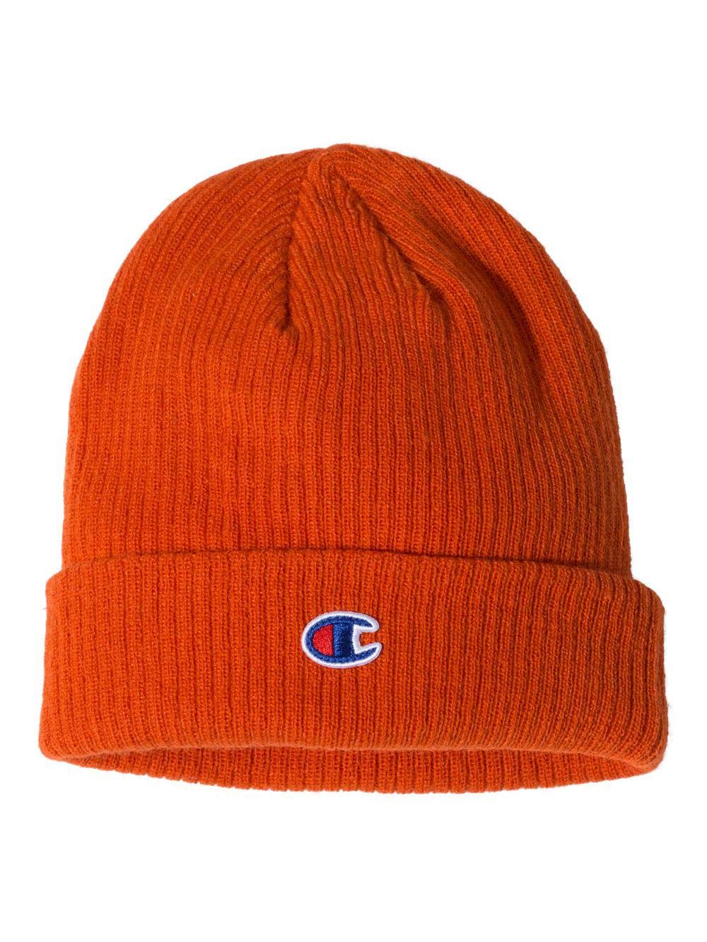 Champion - Ribbed Knit Cap - CS4003 - One Size - Spicy Orange