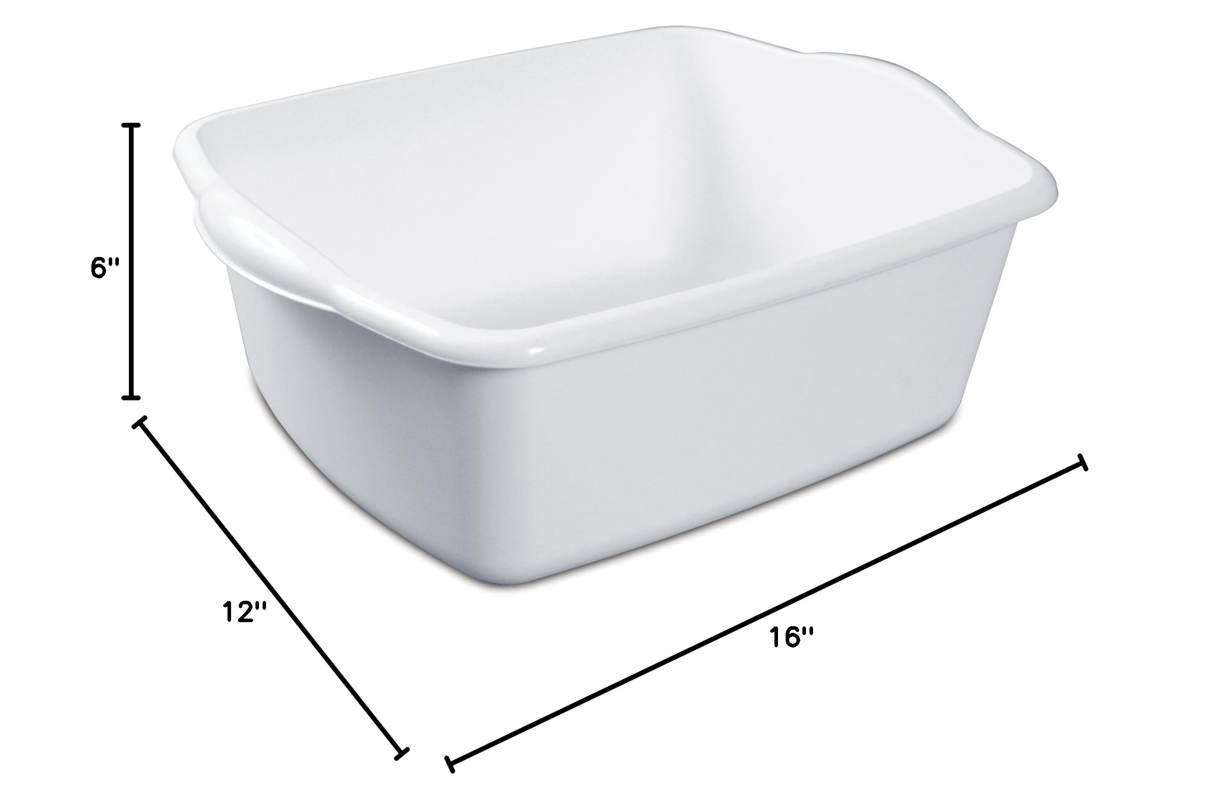 Sterilite White 12Qt Dishpan