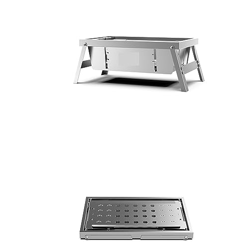 TAMYID Charcoal Grills, Camping Grill Stove Portable Outdoor Charcoal Household Folding BBQ Wood Stove Picnic Detachable