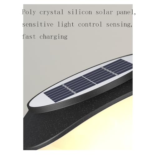 VELLOW Outdoor Courtyard Solar Post Lights Modern Creative Solar Home Villa Decoration Column Light LED Waterproof Warm White Post Lamp Decorations Landscape Lighting for Patio Porch Railing