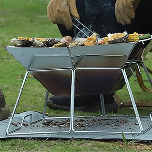 SPICLY Portable Grill Outdoor Portable Folding Barbecue Grill BBQ Grills Detachable Charcoal Firewood Stove Picnic Tools Camping Oven